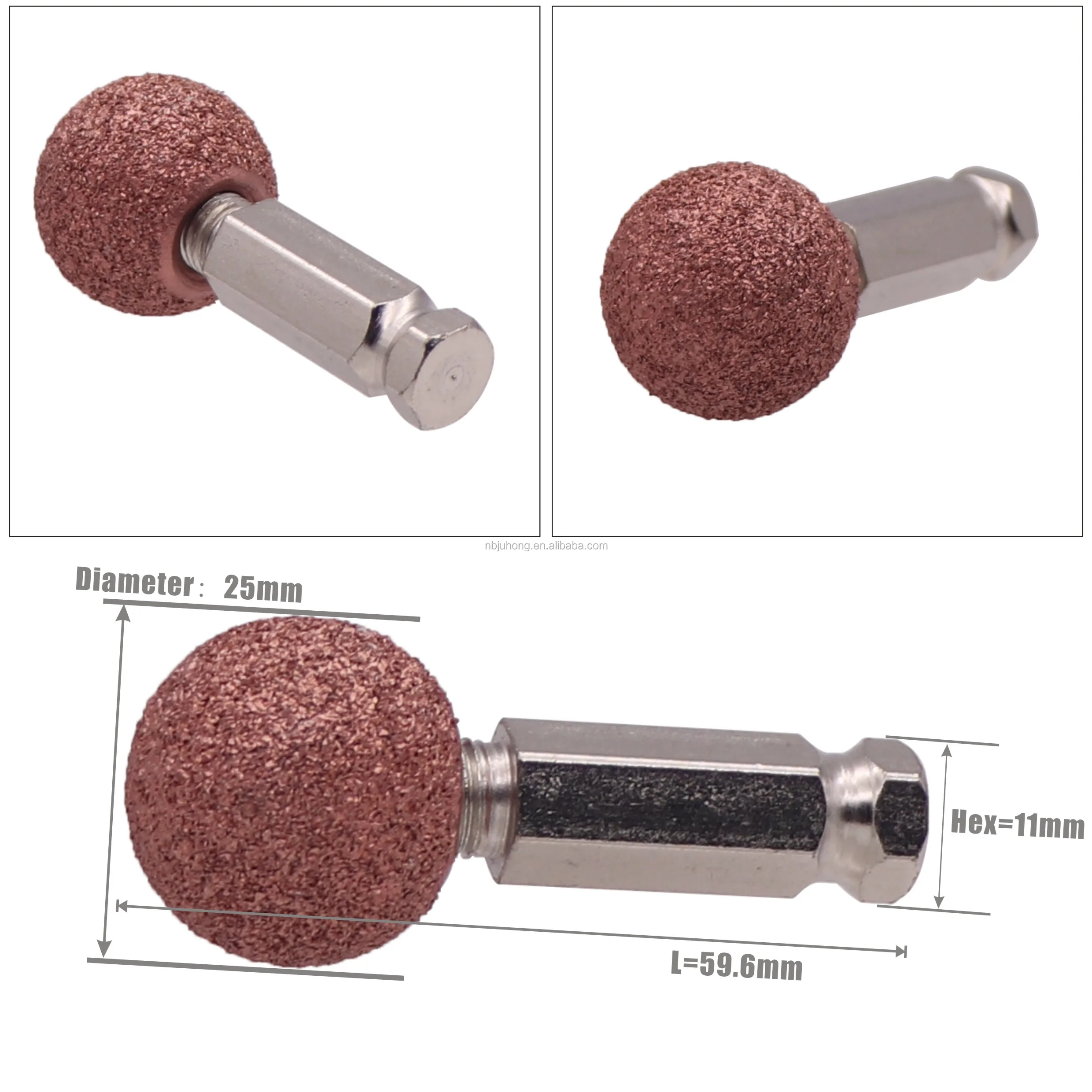 Large Ball Rasp Tungsten Carbide Rasp / Contour Cup With Arbor Adaptor ...