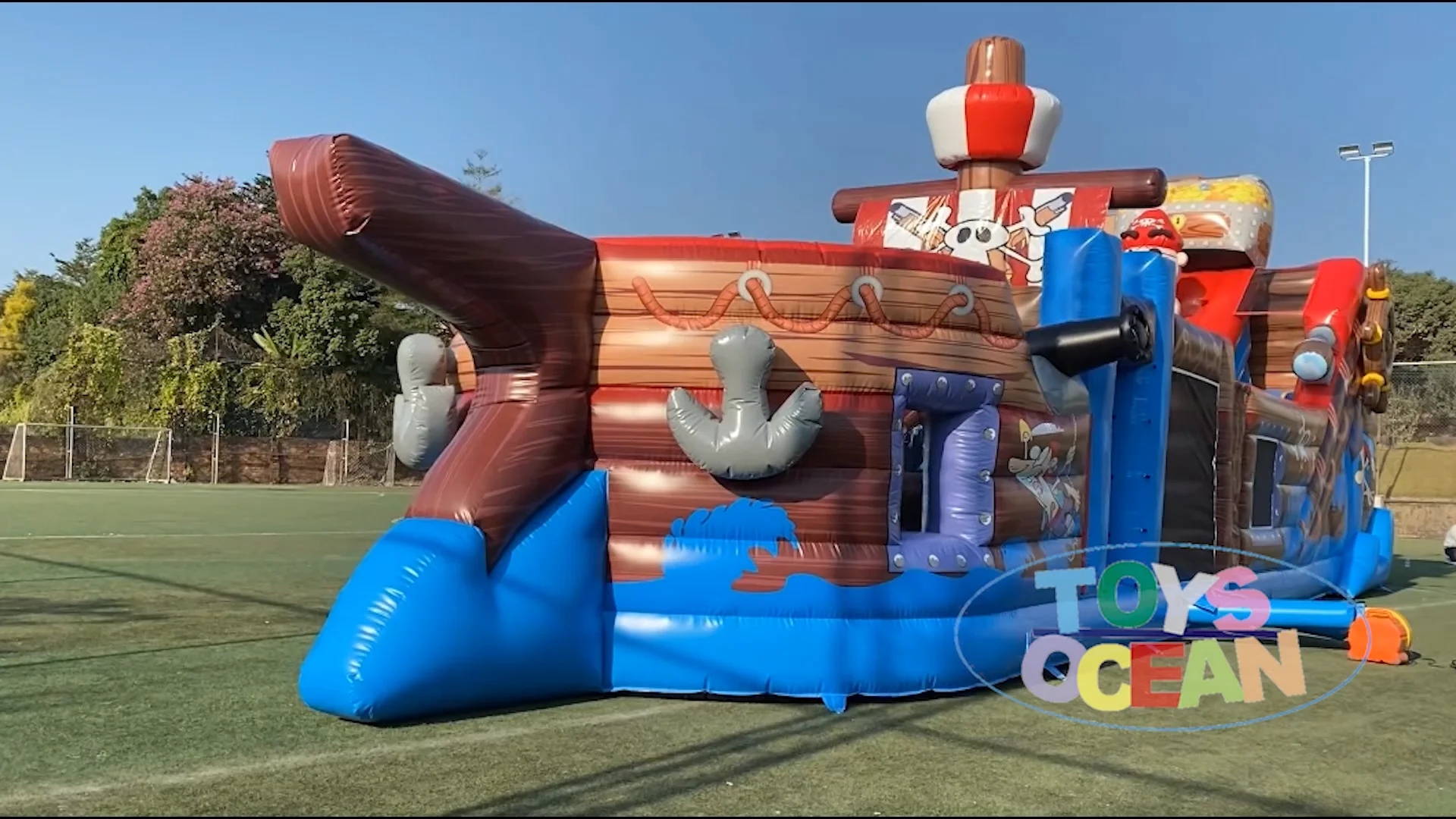New Design Outdoor Inflatable Kid Pirate Boat Slide Ship - Buy ...