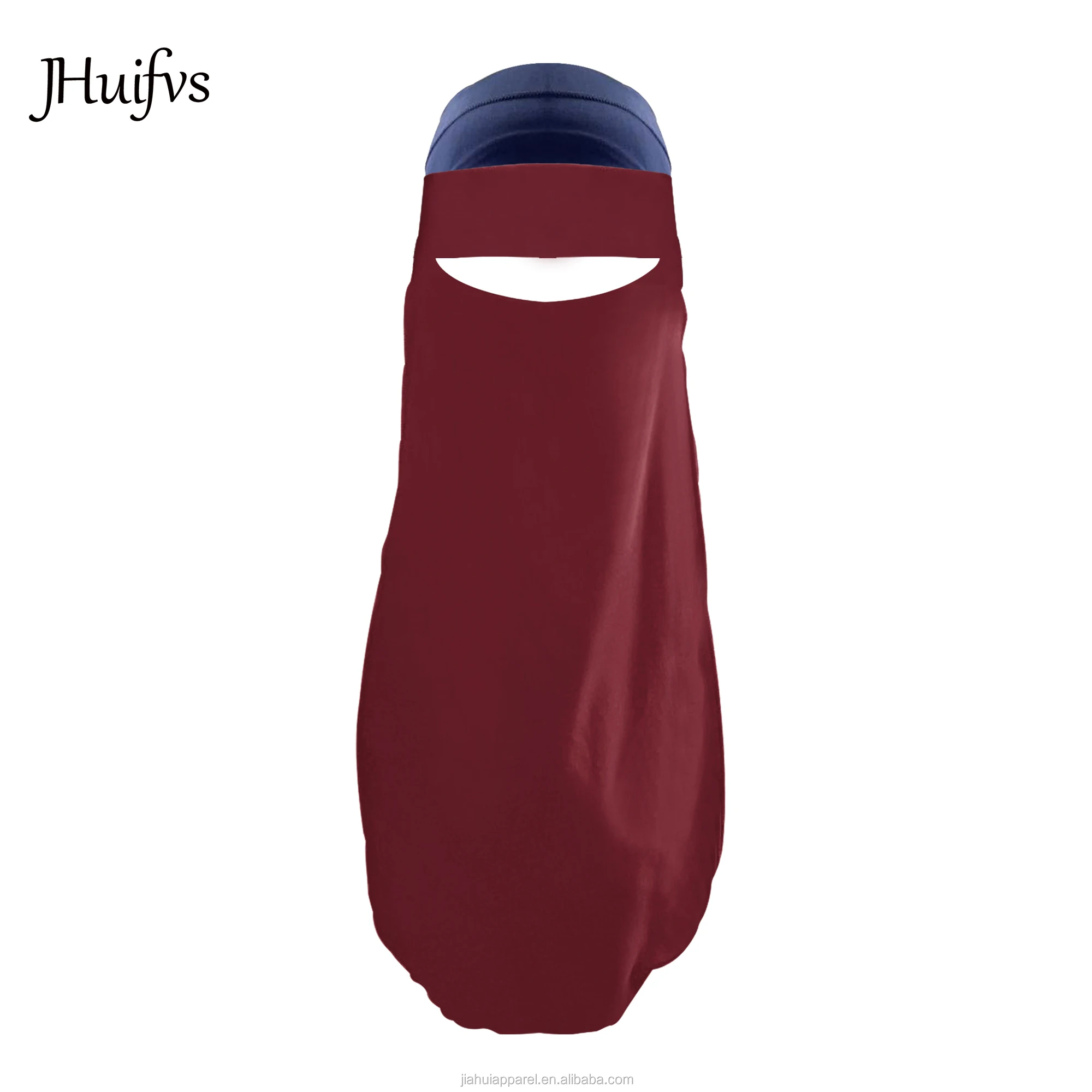 In Stock Solid Color Womens Saudi Niqab Muslim Face Veil For Hijab ...