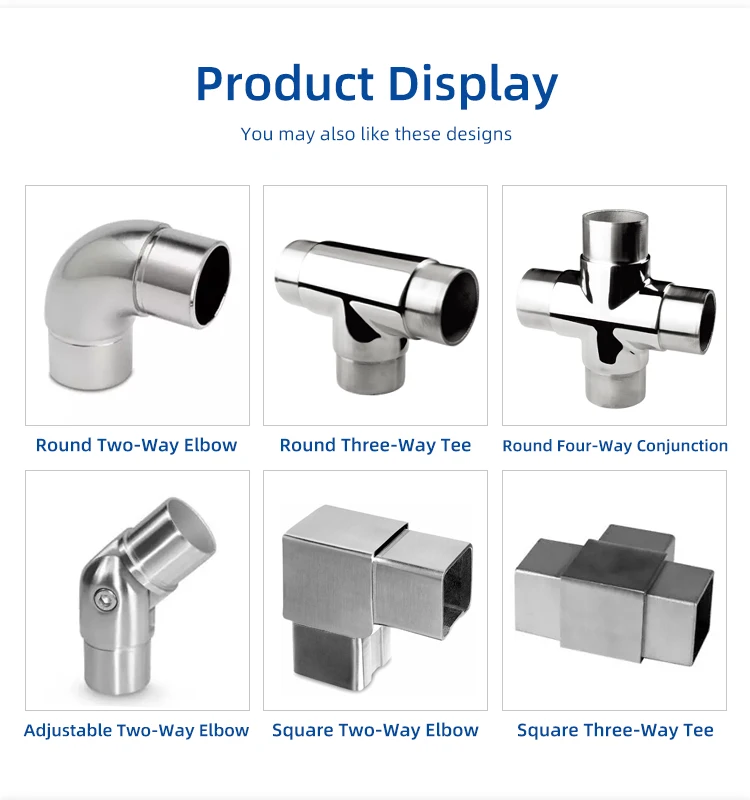 Stainless Steel Handrail Railing Connectors For Square Tube - Buy ...