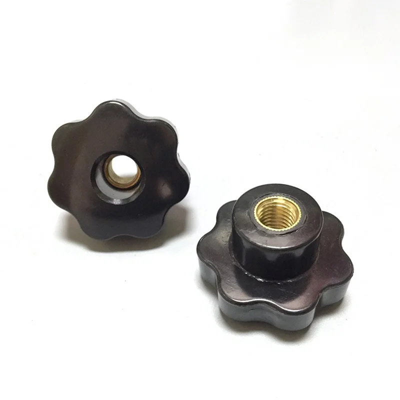 M4 M5 M6 M8 M10 M12 Plum Bakelite Hand Tighten Nuts Handle Thread Star ...