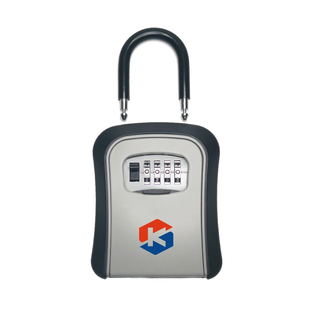 Portable Key Safe Lockable Storage Box With Padlocks Loop Hanged Lock ...