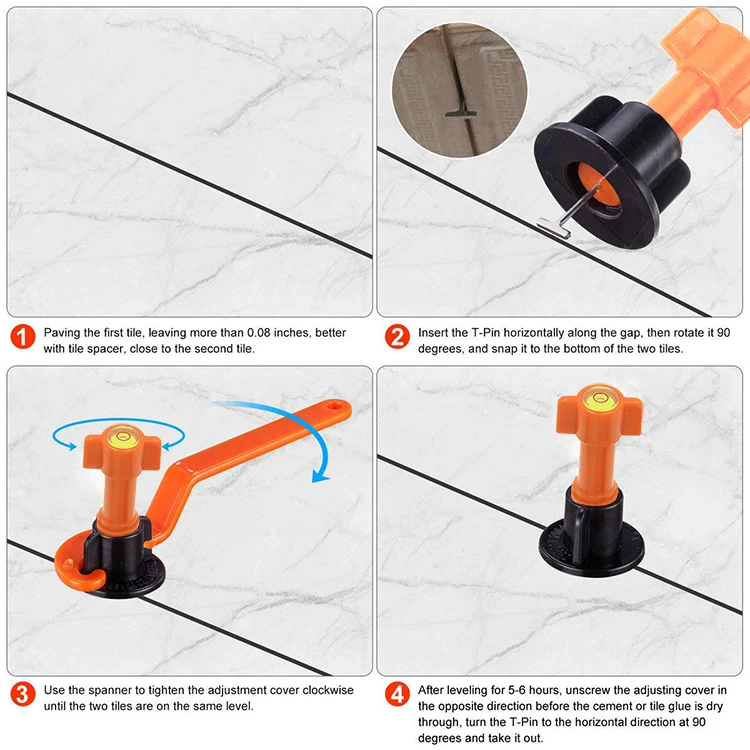 Reusable Tile Leveler Leveling System Spacers With Replaceable Steel Needle For Ceramic Tile
