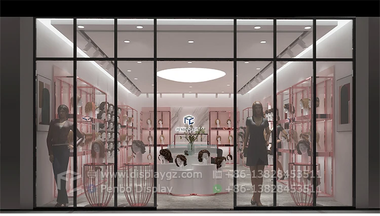 Best Interior Wig Shop Design Display Furniture Wigs Hair Store Buy Factory Customized Metal