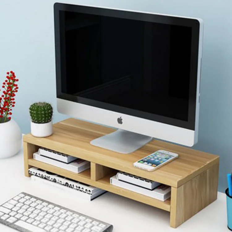 Computer Monitor Elevator - Versatile Wooden Desktop Racks