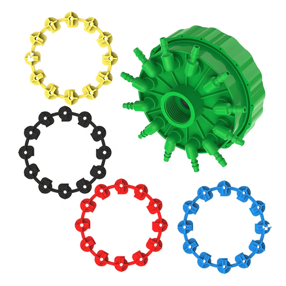 2023 Customization 12 Port Adjustable Flow Drip Irrigation Manifold For ...