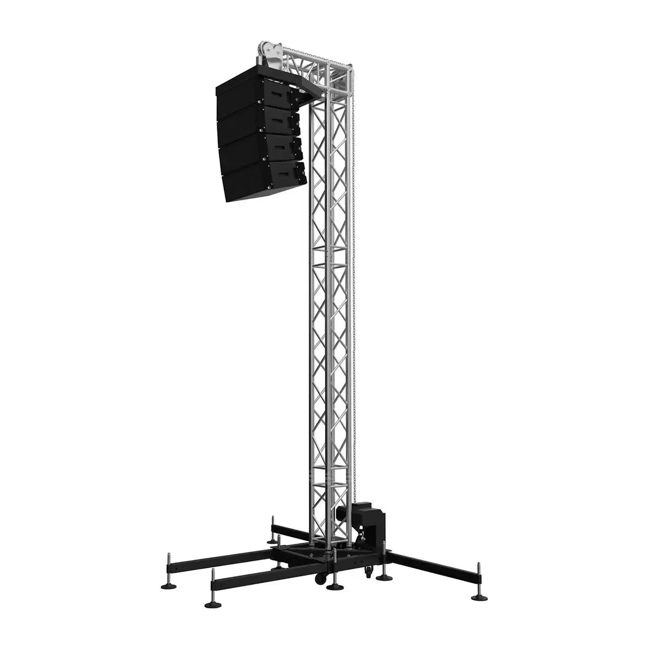 Stylish Portable Audio Line Array Lift Tower Loudspeaker