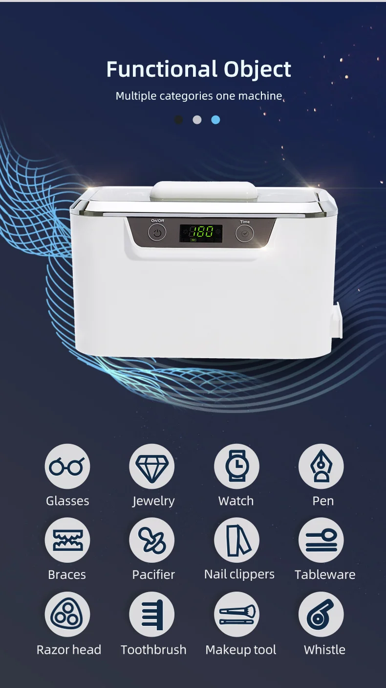 Codyson Cds-300 Digital Ultrasonic Dental Cleaner 800ml Jewellery ...