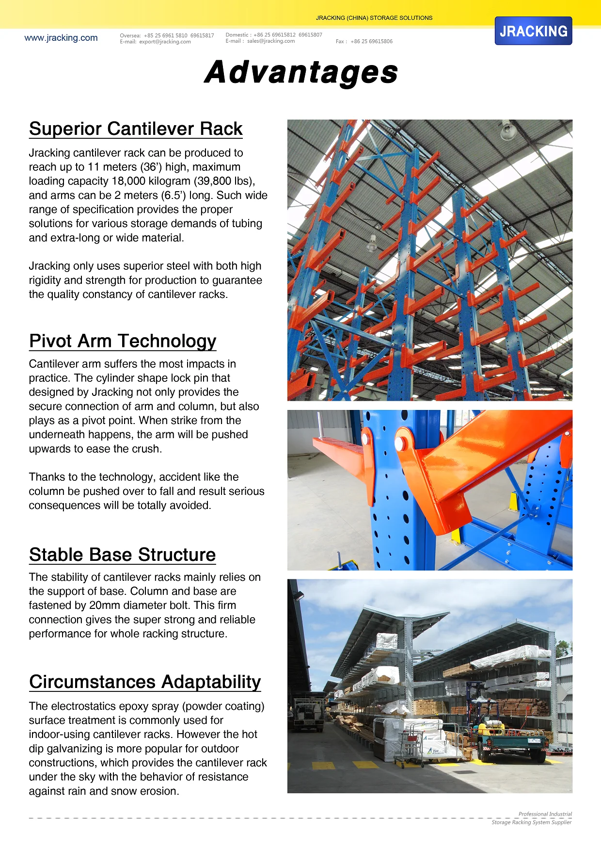 Adjustable Equipment Supply Chain Storage Racking Cantilever Rack For ...