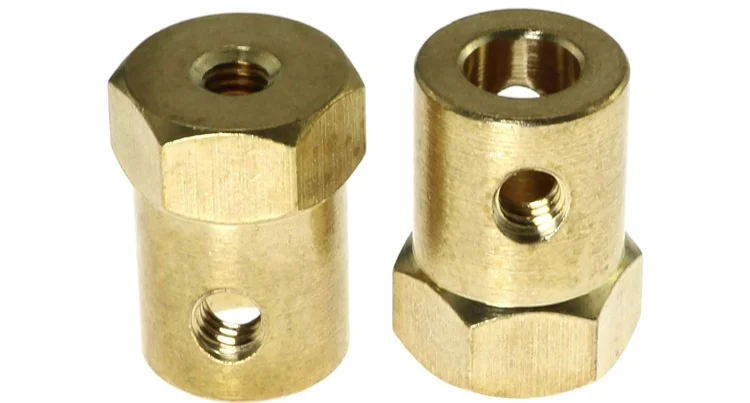 3mm To 8mm Brass Motor Shaft Hex Joint Coupling For Rc Car Truck Train ...