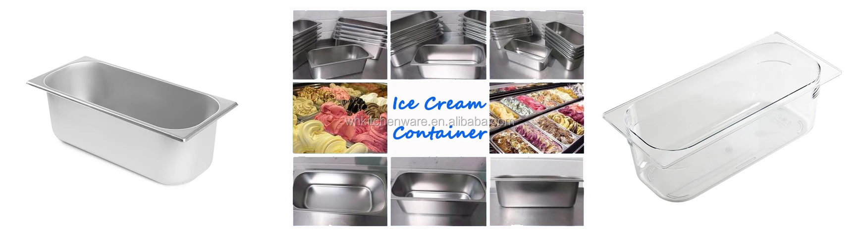 Stainless Steel Gelato Container Ice Cream Pan| Alibaba.com