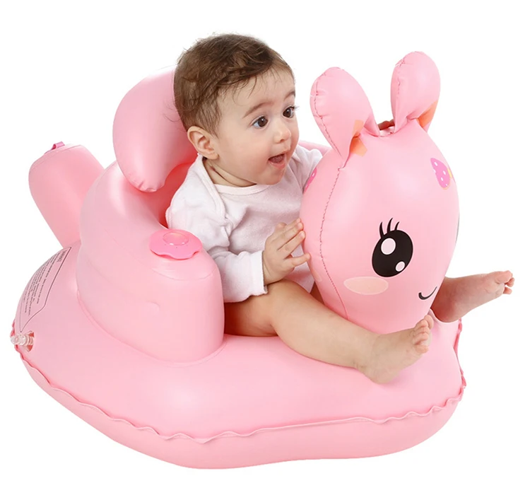 Factory Baby Inflatable pink Chair Bath Seat Blow up Cartoon Rabbit ...