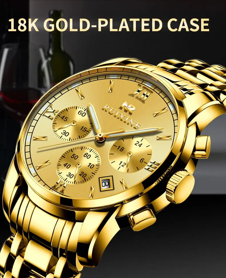 Self-winding Men's Watch Sports Wristwatch Gold Wrists Unisex Coloured ...