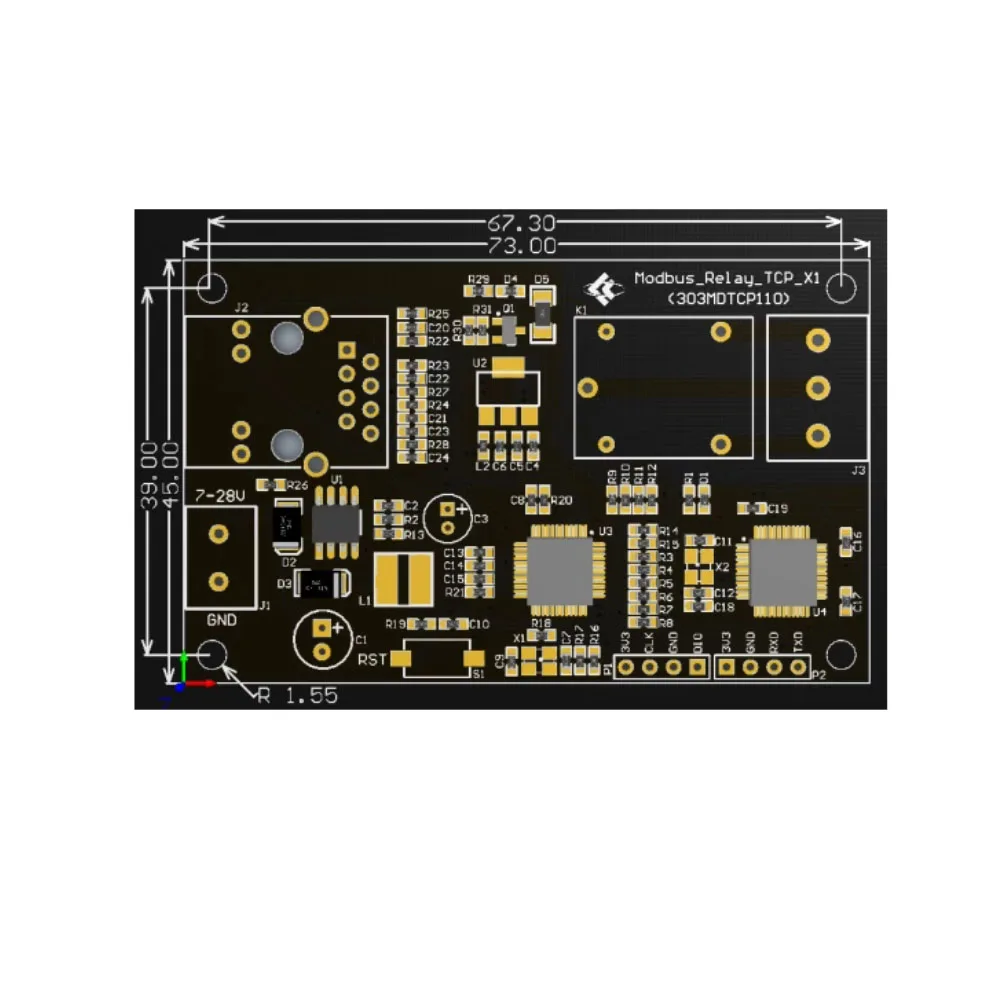 Taidacent Modbus 12v Relay Board 1ch Modbus Tcp Ip Relay Module 1 Way ...