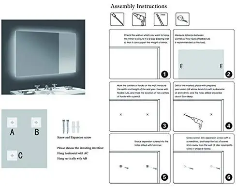 Bathroom Electric LED Mirror Defroster Defogger Film