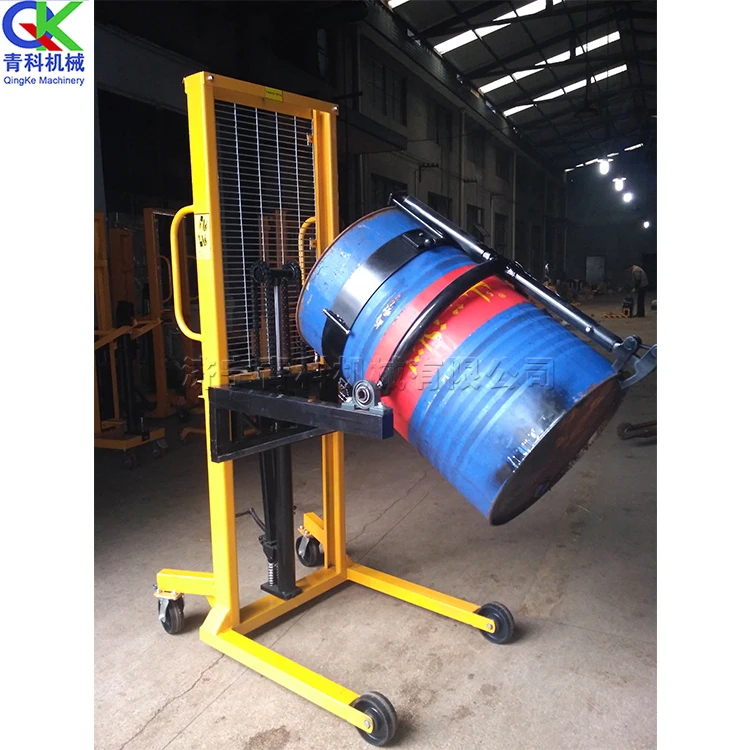 400kg Loading Pedal Oil Drum Lifter Round Barrel Forklift Hydraulic ...