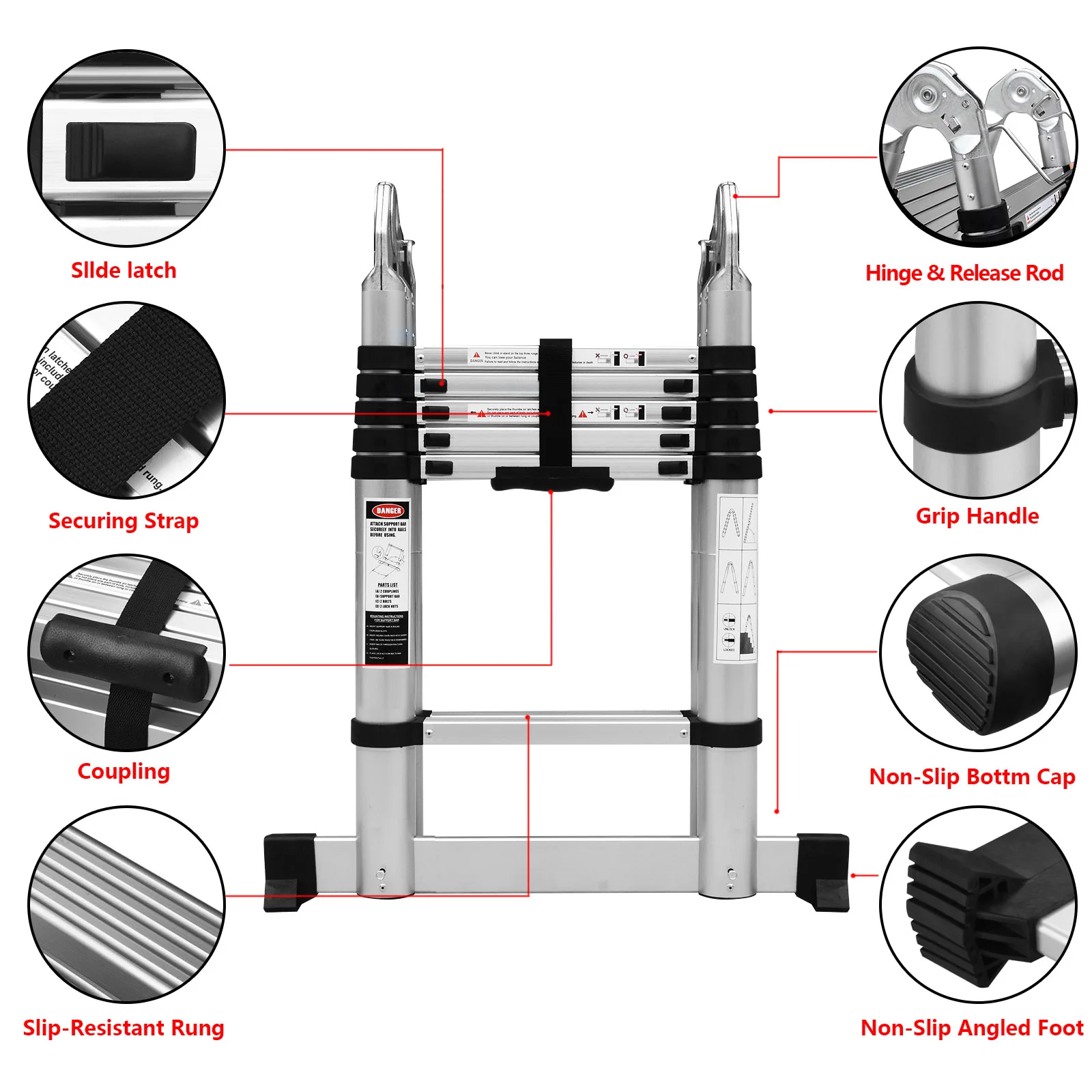 Aluminum Telescopic Step Multipurpose Ladders Ladder Multipurpos - Buy ...