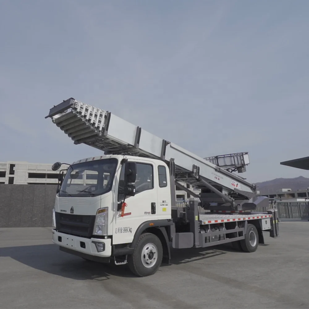 Gaoliya Ladder Truck China Floor Conveyor 45m Lift Ladder Truck For ...