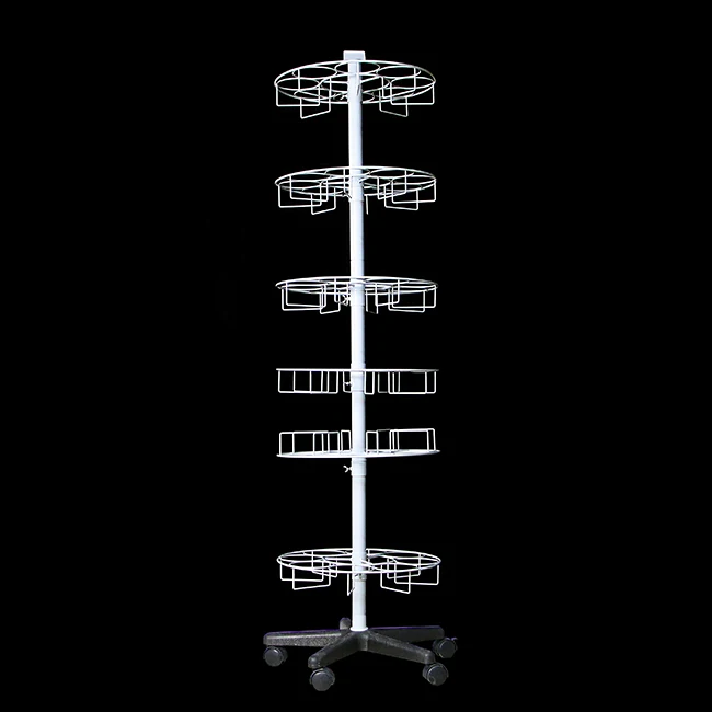 Metal 6-Tiers Rotating Mug Display Stand - Holds 60 Cups