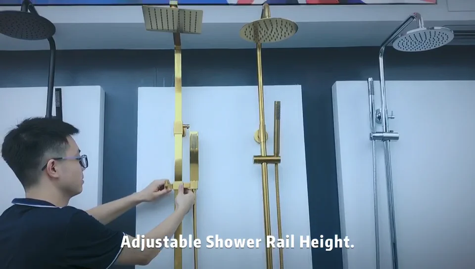 Bathroom Wall Concealed Tempered Push Button Brass Thermostatic Bath ...