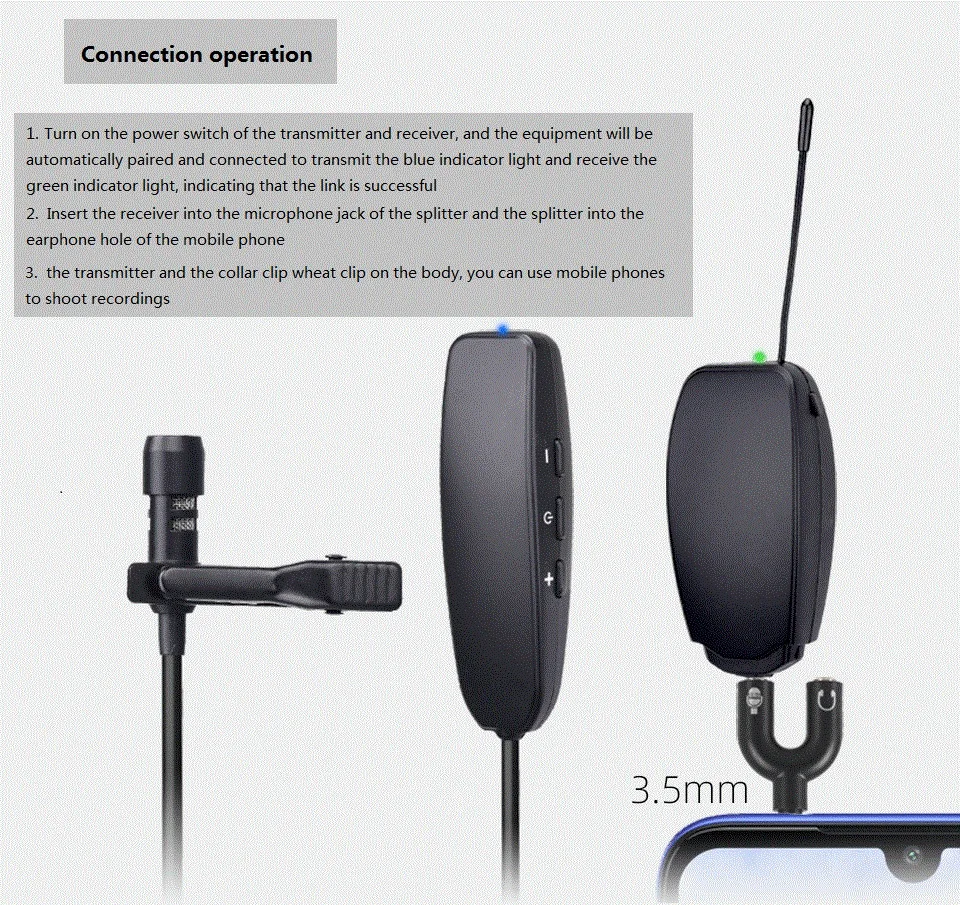 Saxophone Microphone Neck Clip Microphone Headset Microphone 2.4g High ...
