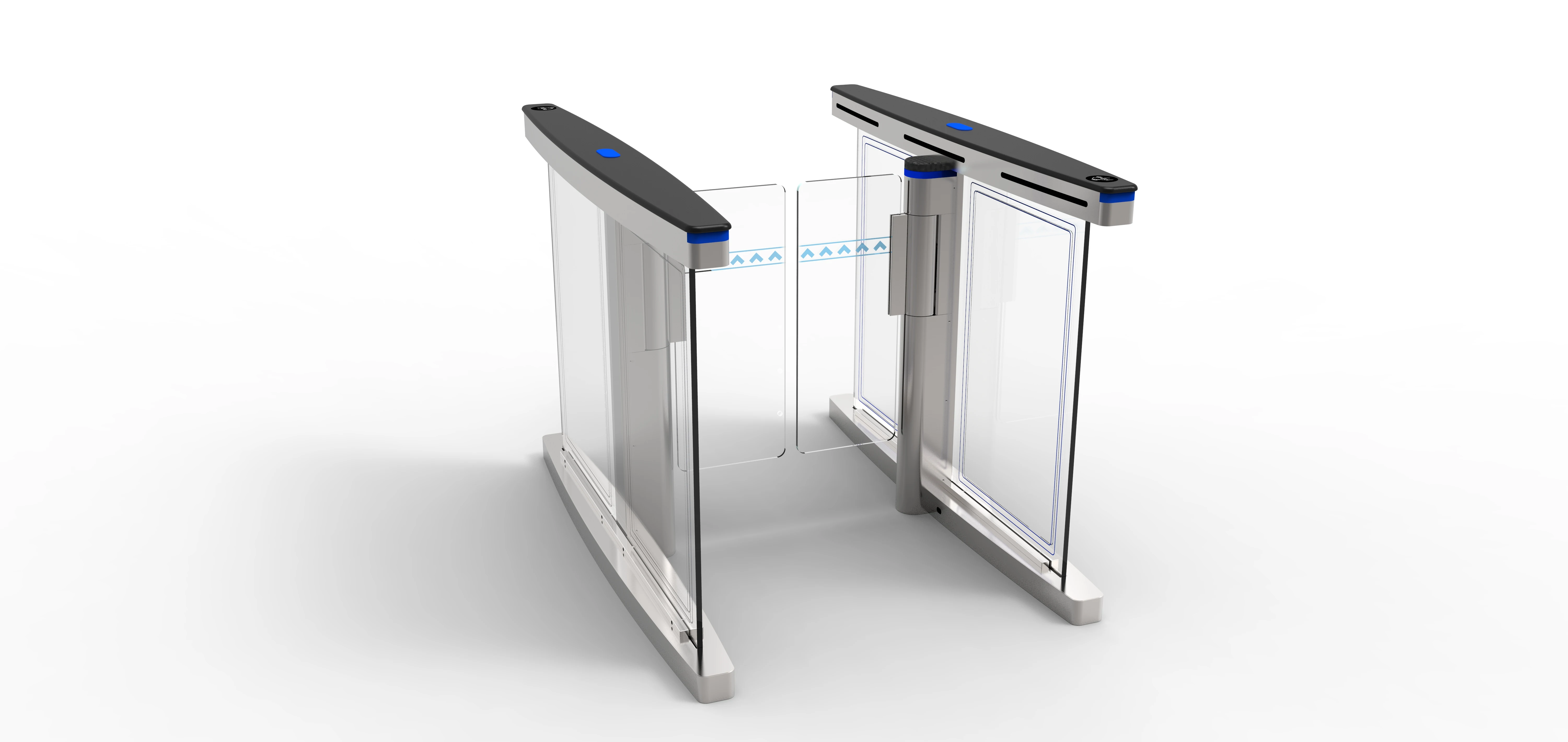Rfid Card Reader Security Access Control Glass Swing Turnstile For ...