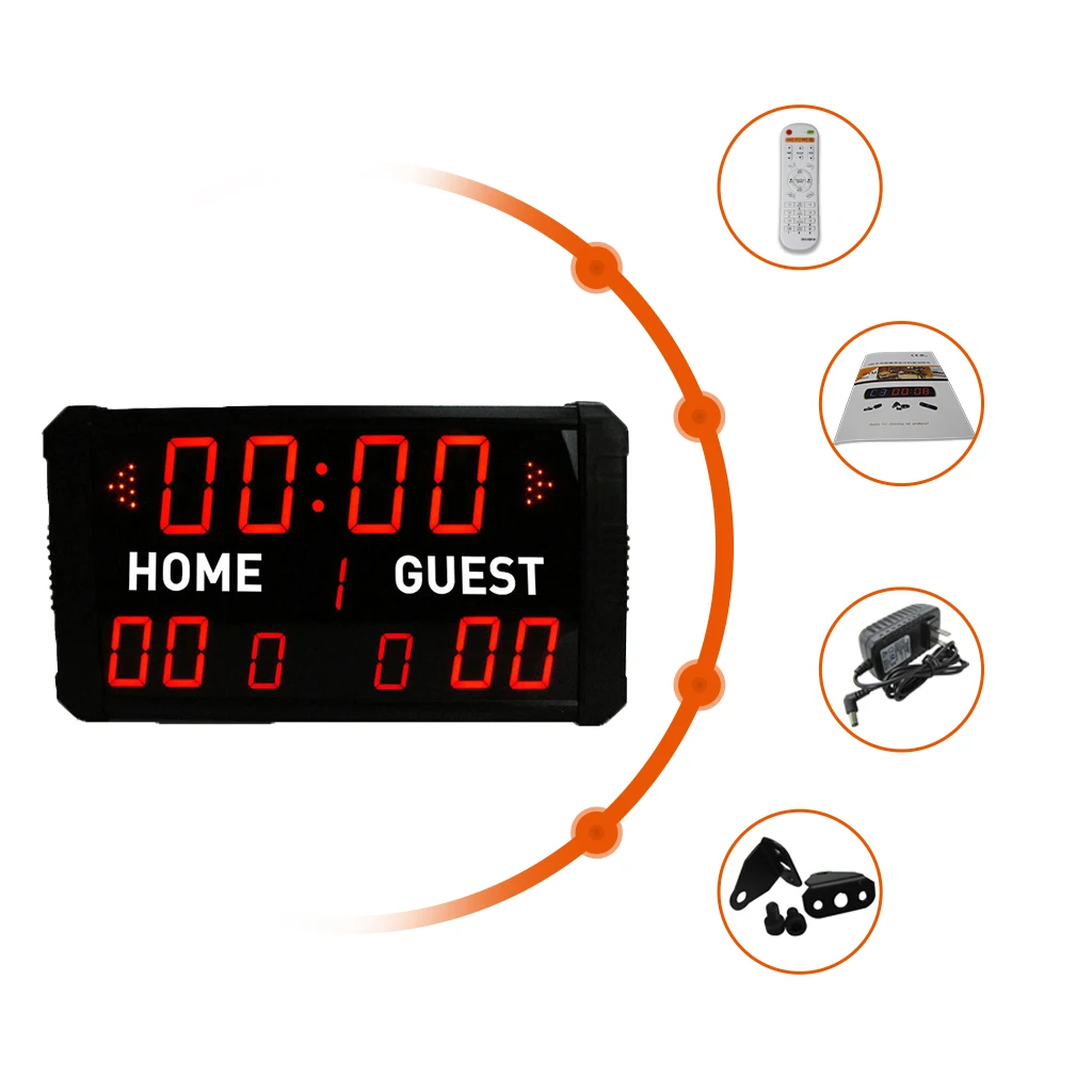 11 Digits Led Basketball Scoreboard Electronic Indoor Football ...
