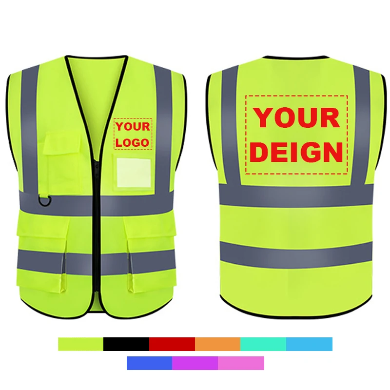 Security Reflective Vest - Customizable Safety Clothing