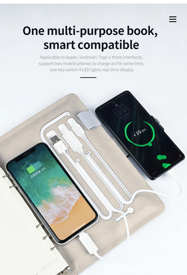 Smart Writing Set with Passcode Digital Lock & Wireless Charger