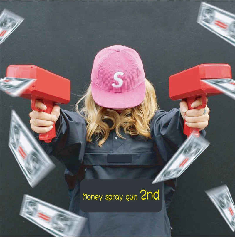 Funny And Interesting Money Gun For Using Paper Dollar Cash Bill To ...