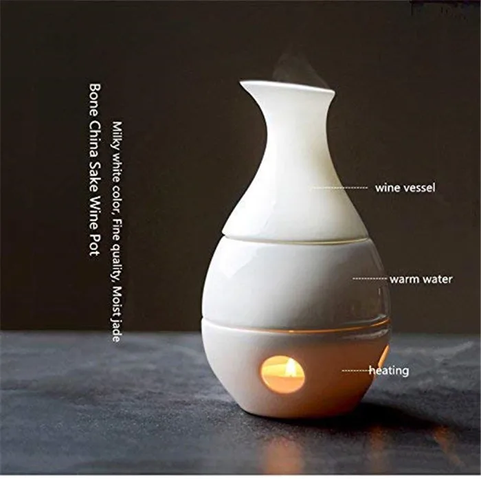 Ceramic Wine Pot White Ceramic Sake Set With 4 Cups Wine Pot Wine ...
