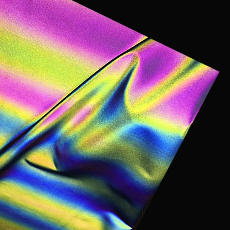 High Light Black Reflective Fabric For Clothing - Buy Reflective Silk ...