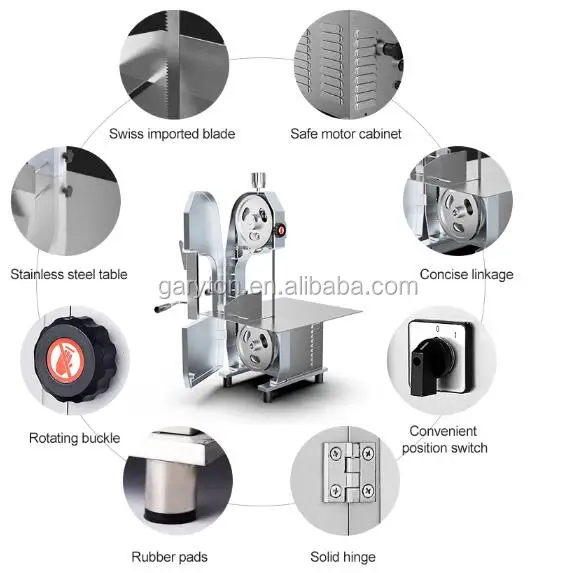 GRT-BS210A Portable Countertop Bone Cutting Machine 304S.S Working ...