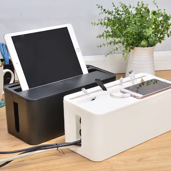 Plastic Cable Organizer Storage Box Power Plug Board Wire Junction Box ...