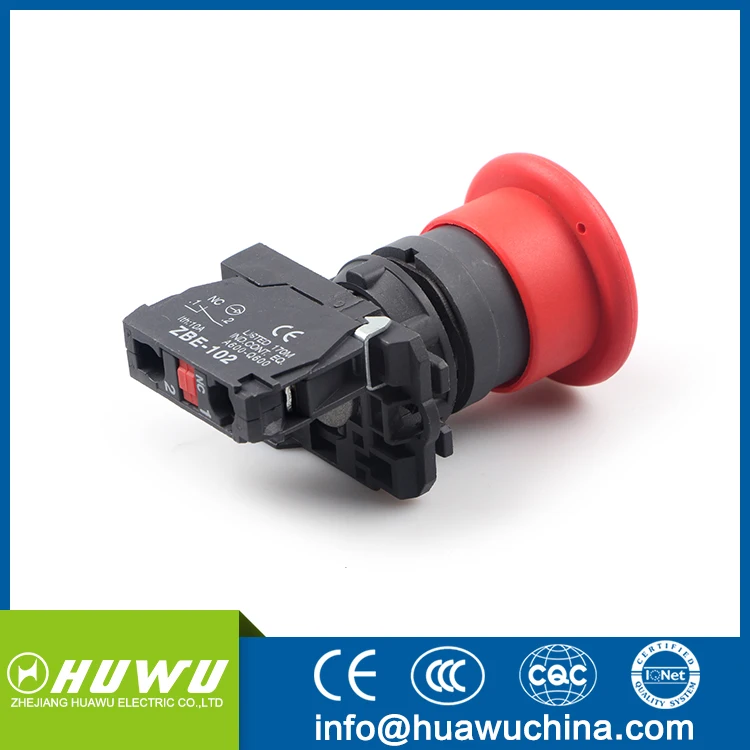 22mm Remote Red High Head Mushroom Emergency Stop Push Button Switch ...