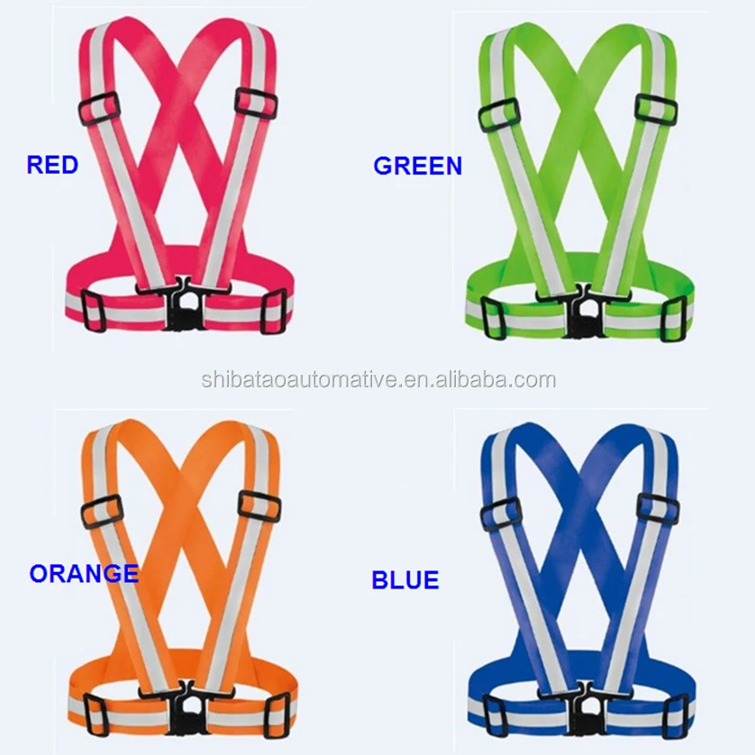 Adjustable Reflective Safety Security High Visibility Vest Gear Stripes ...