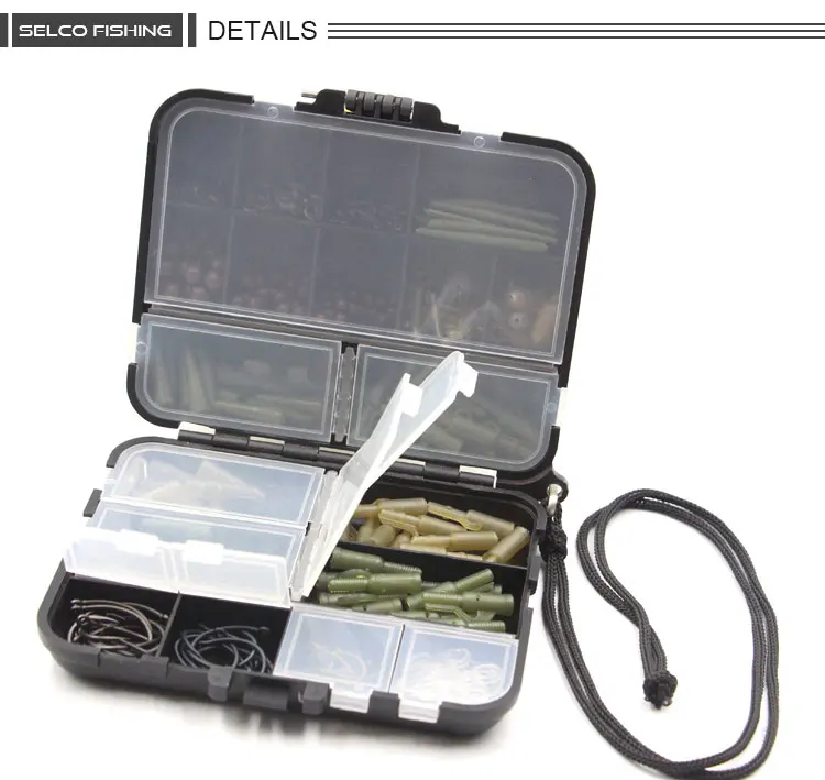 Carp Fishing Terminal Tackle Box Carp Tools Plastic Accessories Black ...
