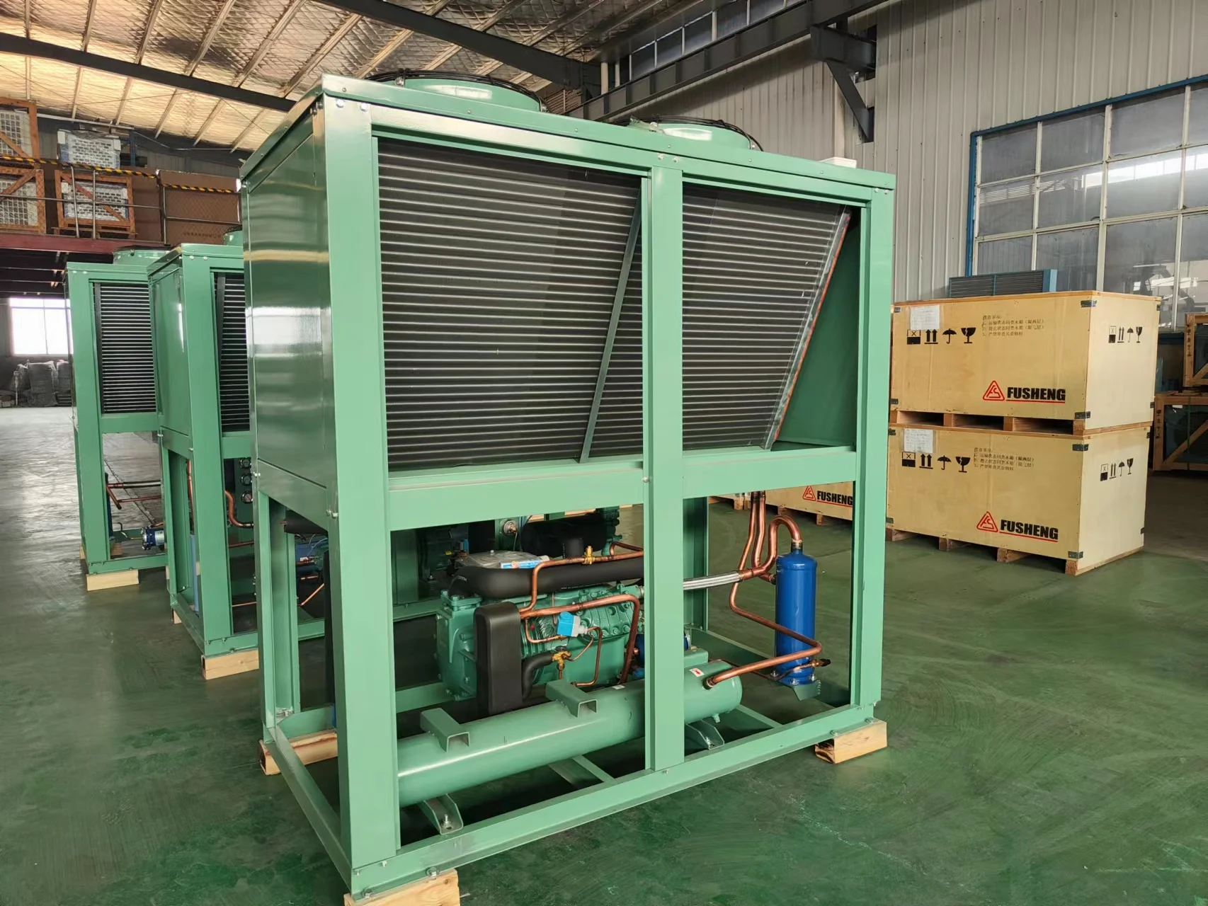 37~70hp Air Cooling Bitzer Piston Integrated Condensing Unit For ...