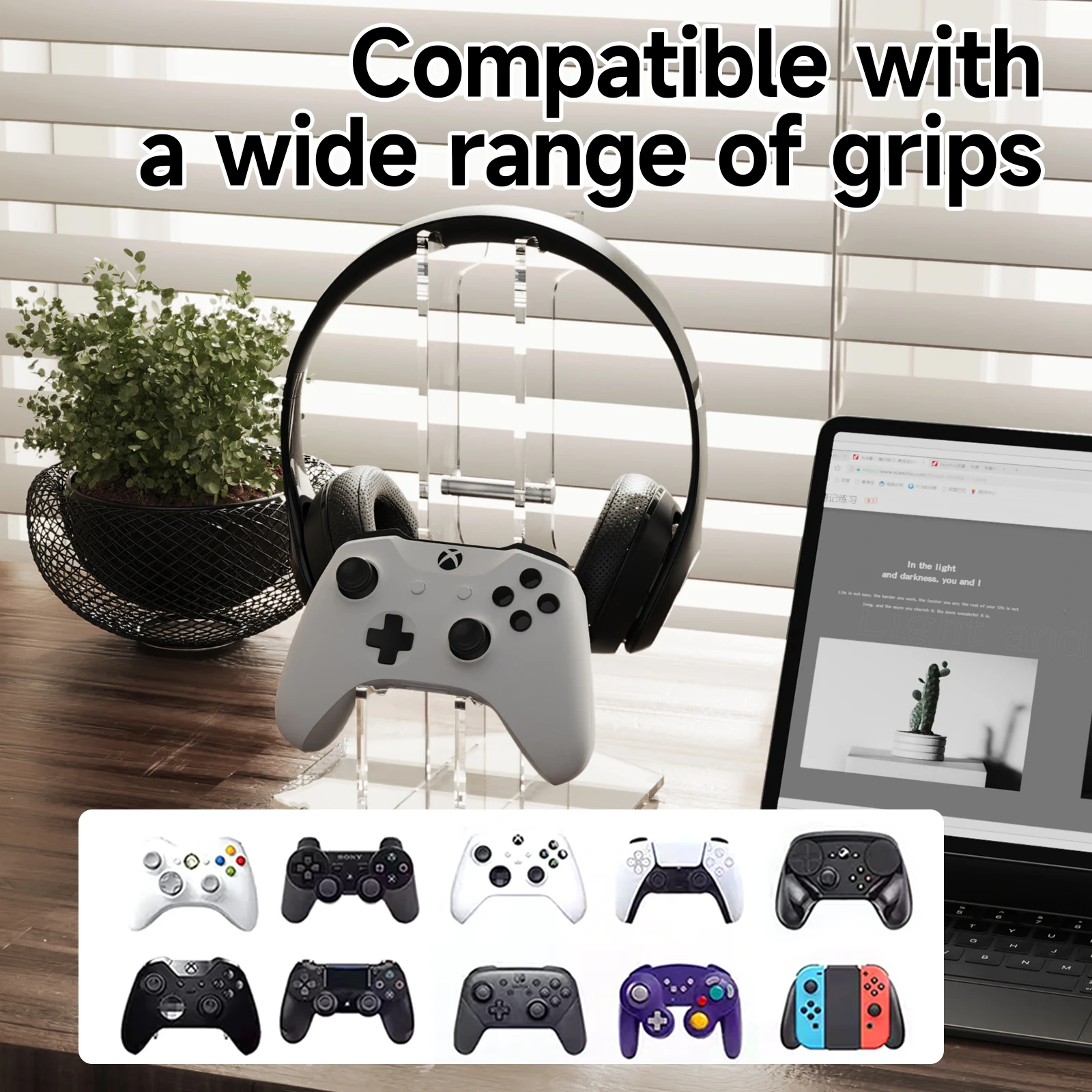 Transparent Acrylic Headphone Game Controller Stand Accessories Holder ...