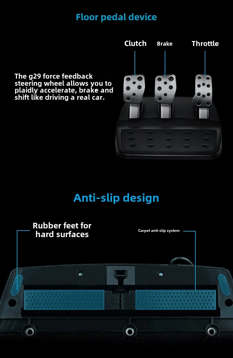 Logitech G29 Racing Wheel with Real Leather Pedals for PS4/5