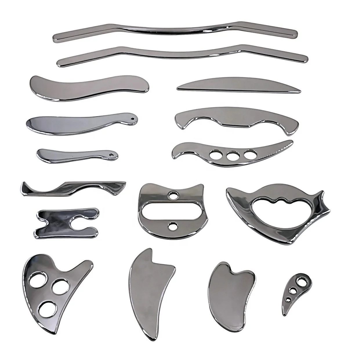 1 Set Of 5pcs Stainless Steel Massage Tool,Iastm Myofascial Scraping ...