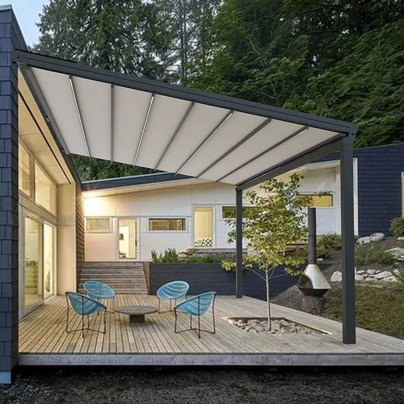 Manufacture Aluminum Pergola Roof Retractable Awning Exterior ...