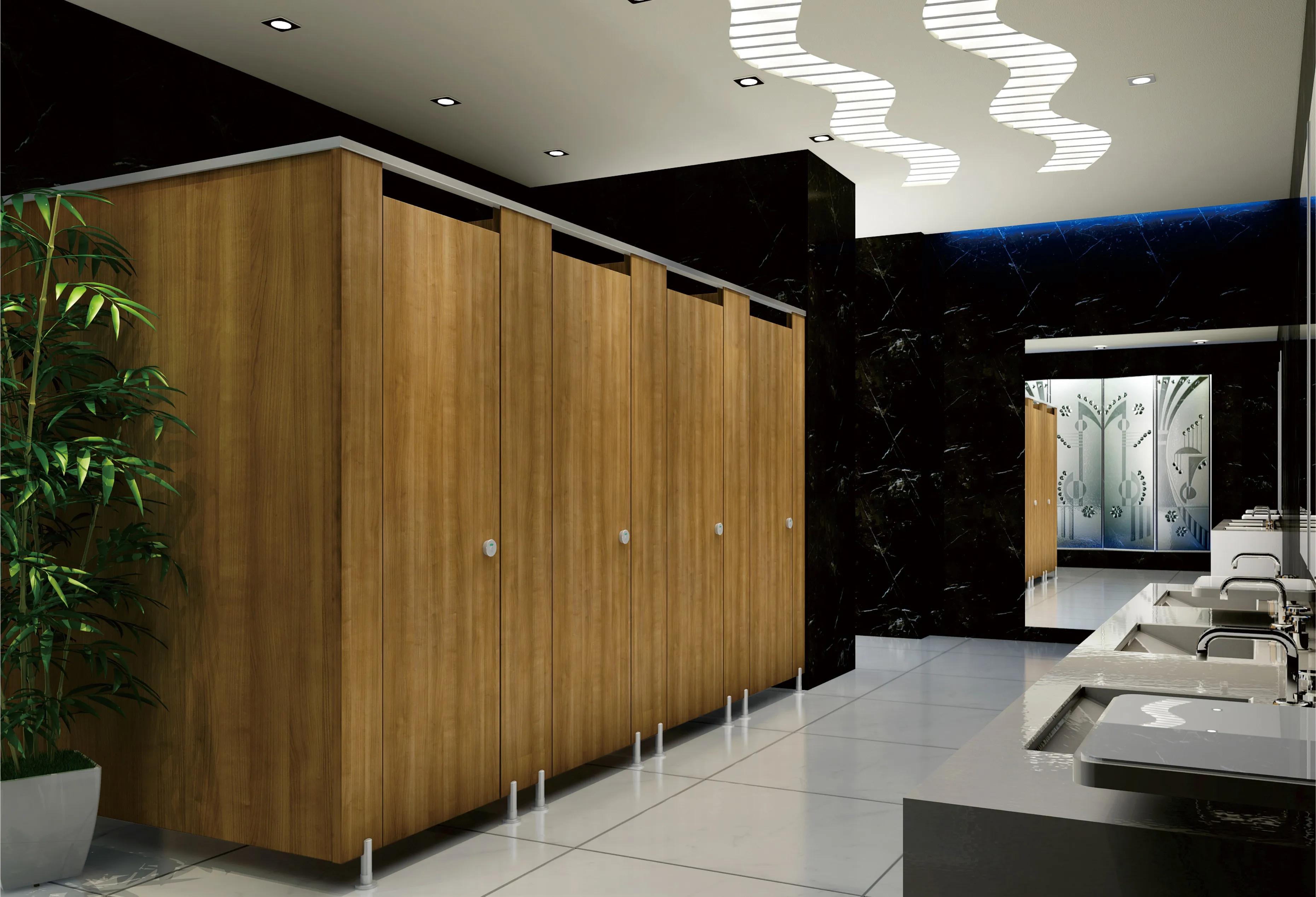 Waterproof Phenolic HPL Compact Laminate Toilet Partition