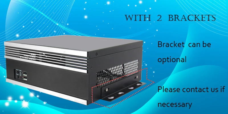 Itx Case Brushed Aluminum Panel Portable Mini Computer Case Horizontal ...