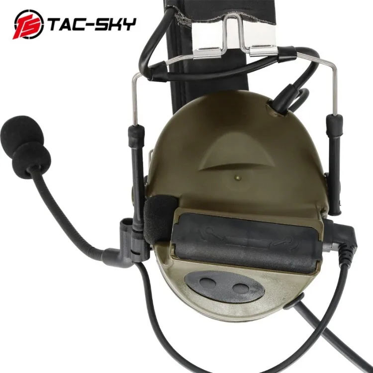 Ts Tac-sky Tactical Headset Comtac Ii Electronic Shooting Noise Cancelling C2 Headset &u94 Ptt ...