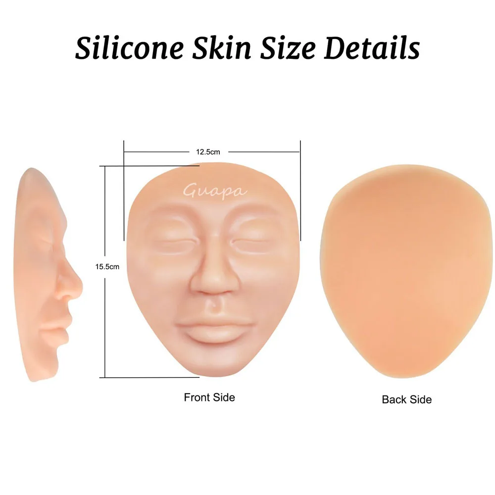 Hot Sale Silicone Full Face Practice Skin Realistic Microblading ...