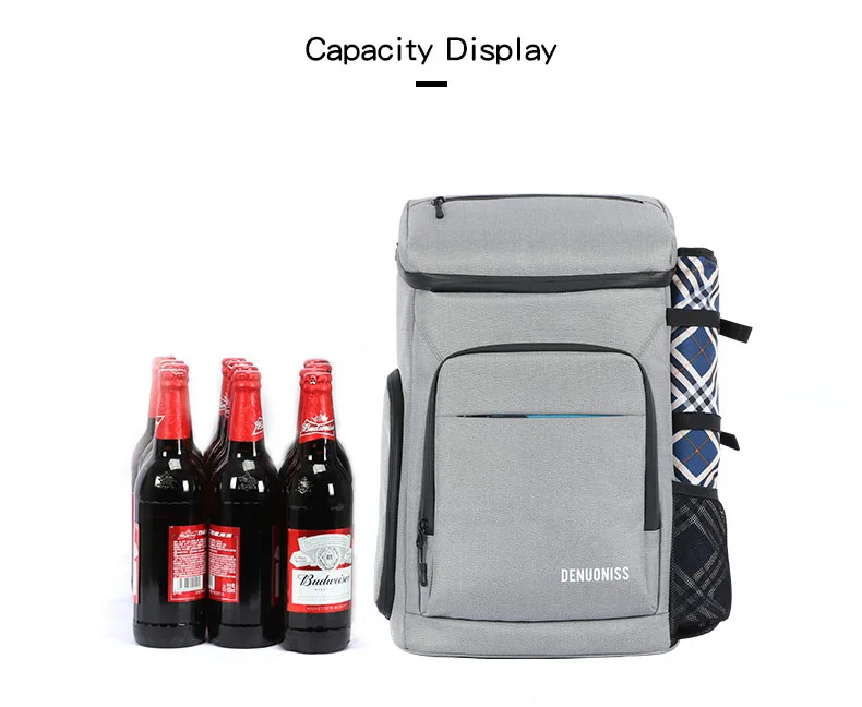 Large Volume Outdoor Soft Cooler Backpack Leak-proof Picnic Beer ...