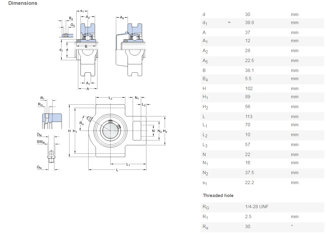 High Quality Bearing Housing T206 Pillow Block Bearing Uct206 - Buy ...