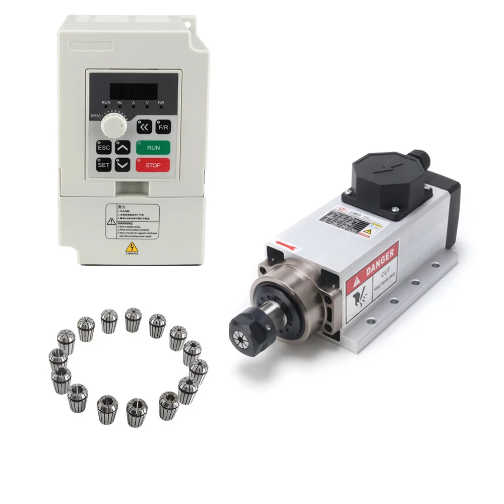 2.2kw Cnc Spindle Kits Square Air Cooled 2.2kw Spindle+2.2kw Inverter+ ...