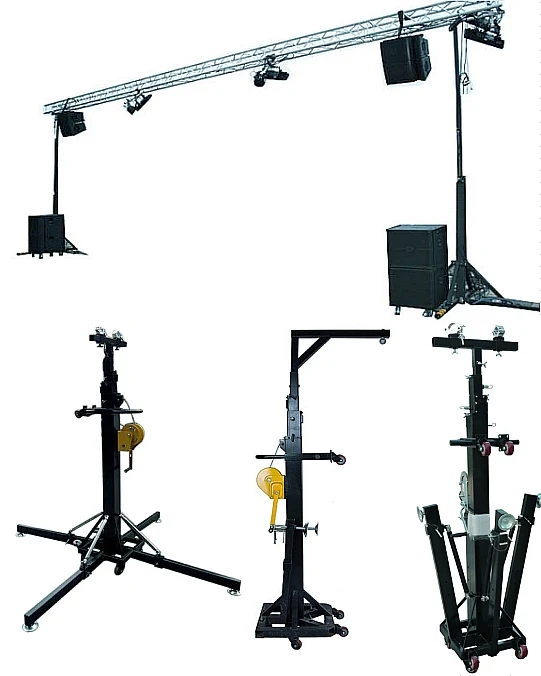 High Strength Wheel Movable Aluminum Led Screen Truss Lift Tower 6.5m ...